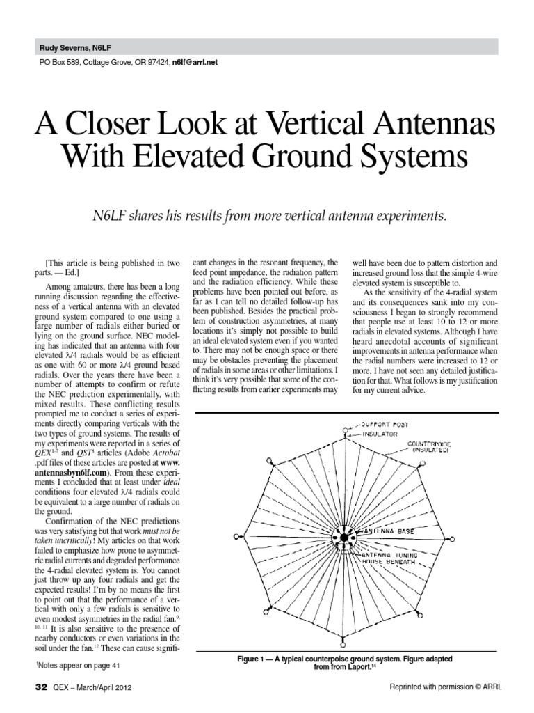 Vertical Antennas with Elevated Radials | PDF | Antenna (Radio ...