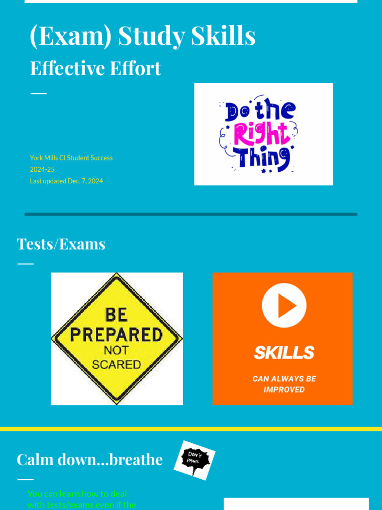 (Exam) Study Skills - Student Version | PDF | Study Skills | Memory