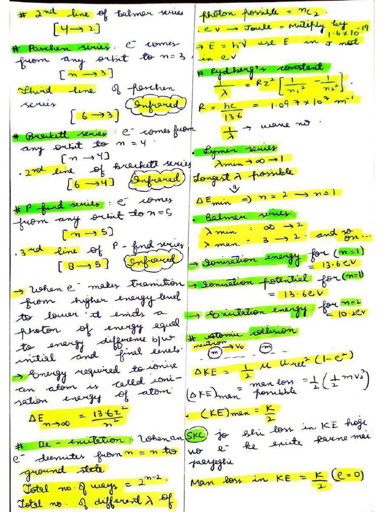 Atoms Short Notes | PDF