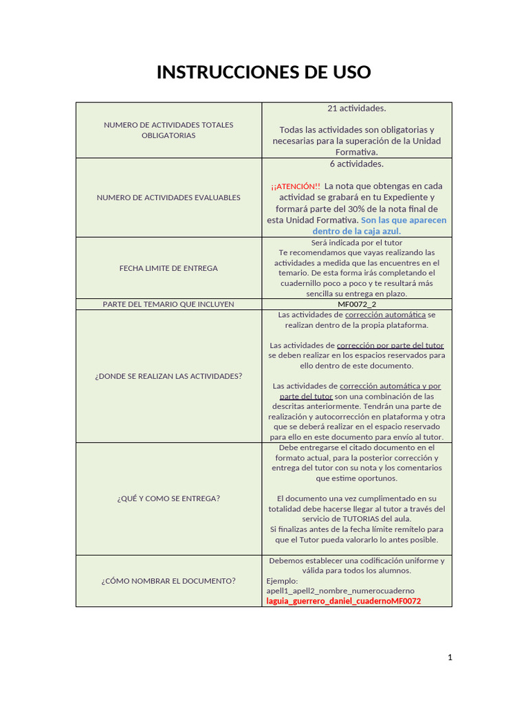 Cuadernillo MF0072-2023 | PDF | Aprendizaje | Sicología