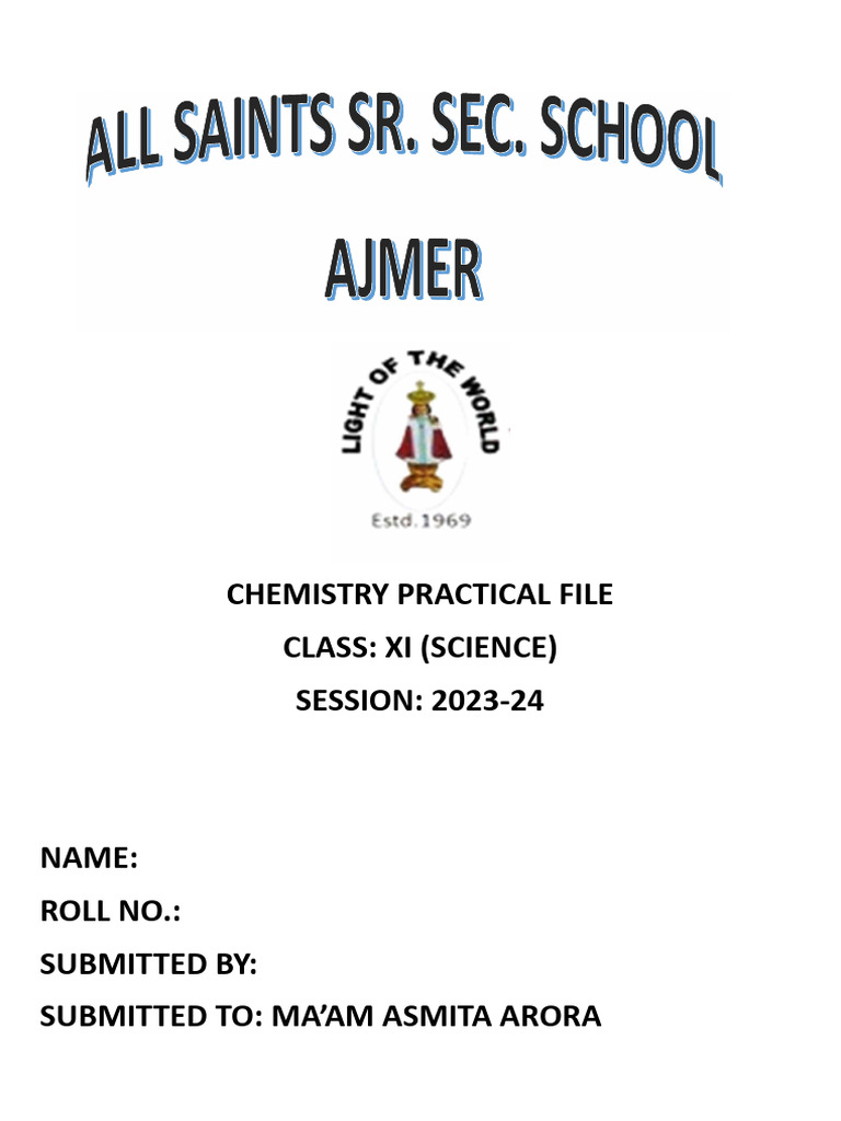 Chemistry File Cover Page | PDF