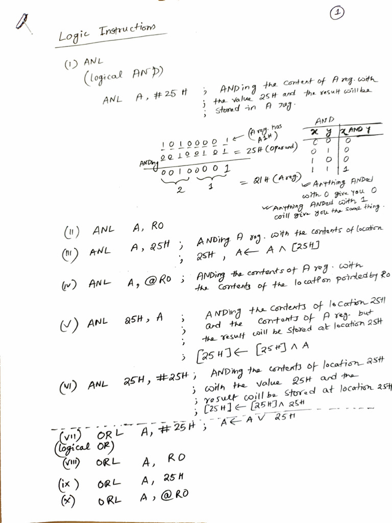 Logic Instructions | PDF