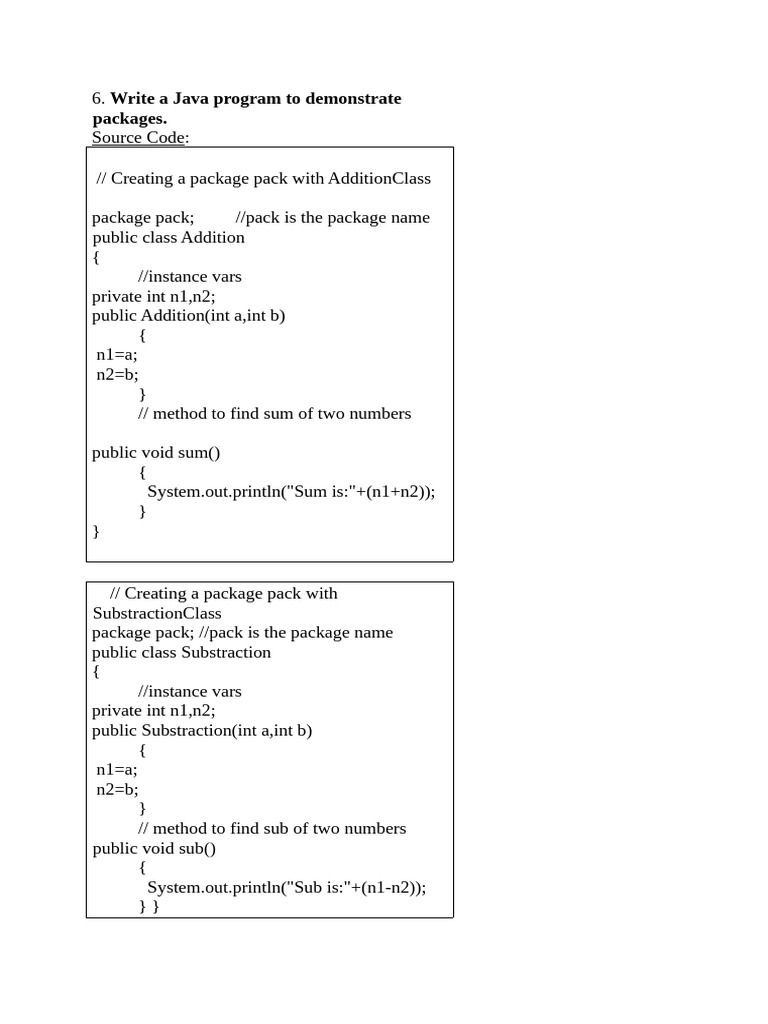 Exp 6 (Packages) | PDF