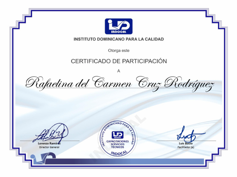CERTIFICADO BPH - BPM - VALVERDE MAO 34 Rafaelina del Carmen Cruz Rodríguez | PDF