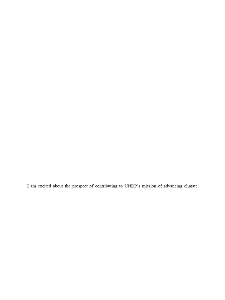 Application for UNDP Project Coordinator | PDF