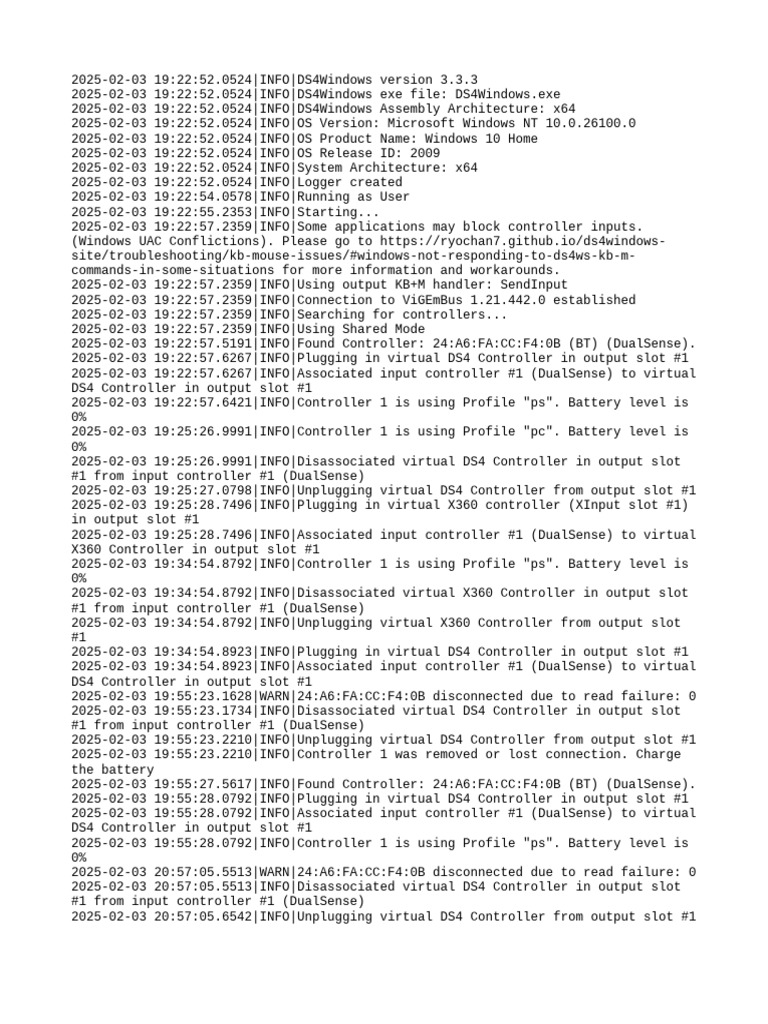 Ds4windows Log 20250203.0 | PDF | Windows Nt | Microsoft Software