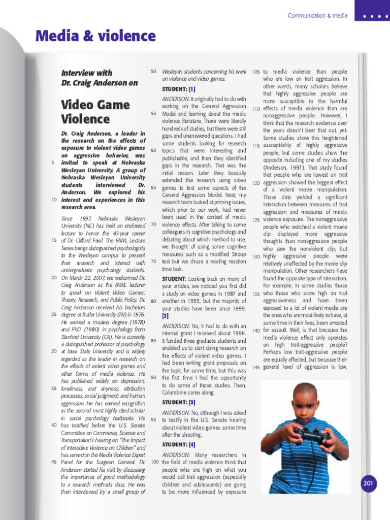 Dr. Craig Anderson on Video Game Violence | PDF | Violence | Psychology