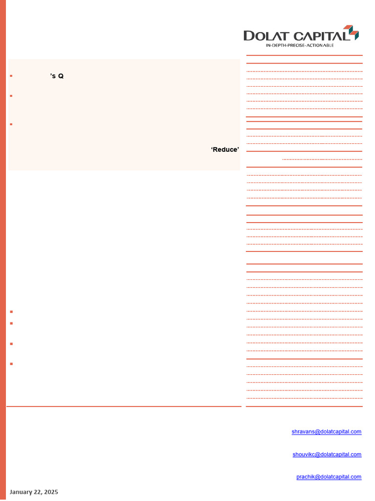 Dolat Capital Sees 1% DOWNSIDE in Nuvoco Vistas Corporation Profitability | PDF | Government ...