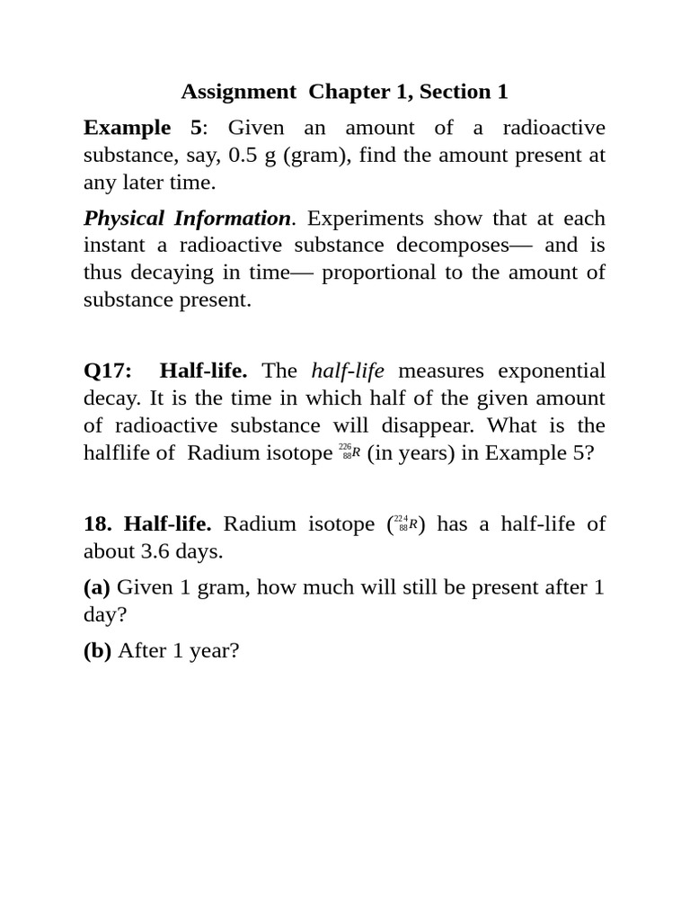 Assignment Chapter 1.1 | PDF
