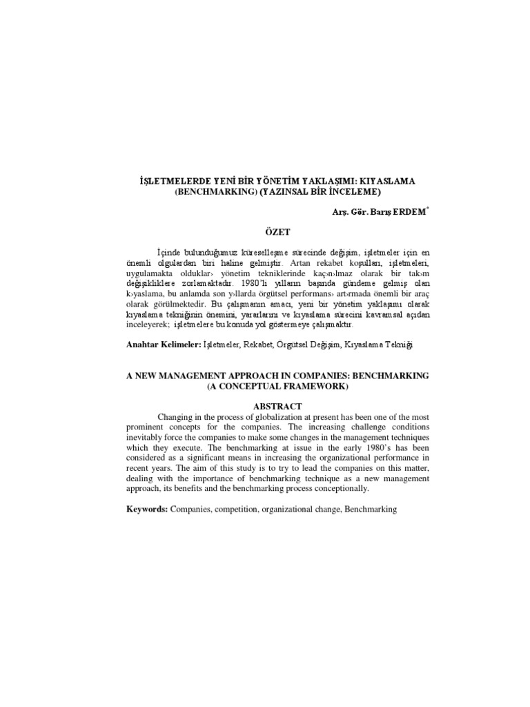 Bench Marking | PDF