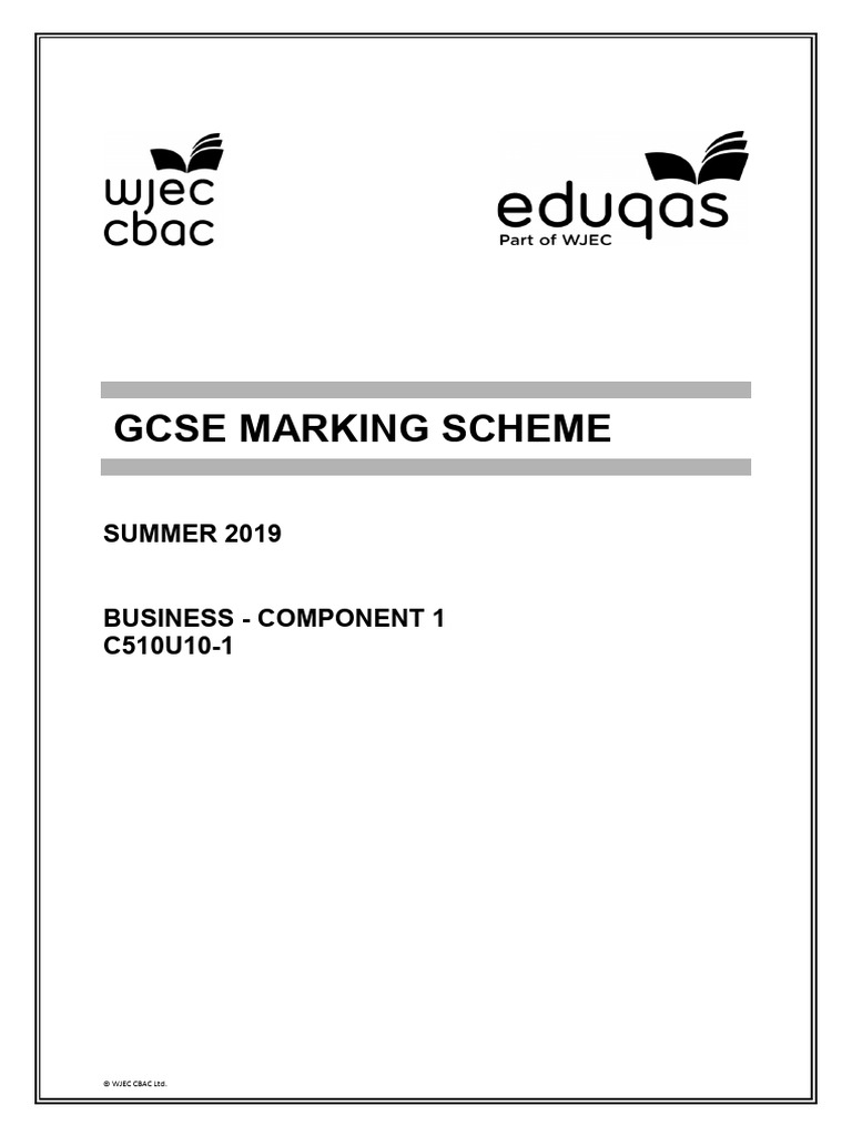s19-C510U10-1 EDUQAS GCSE Business - Comp 1 MS S19 | PDF | Exchange ...