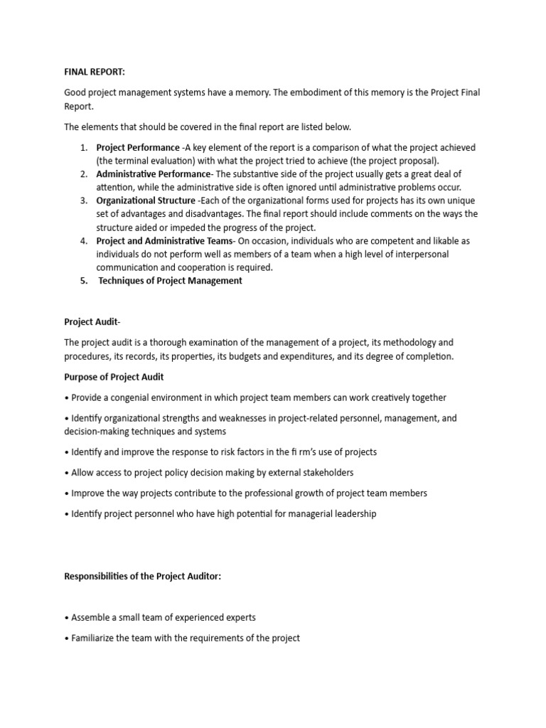 Project Termination | PDF