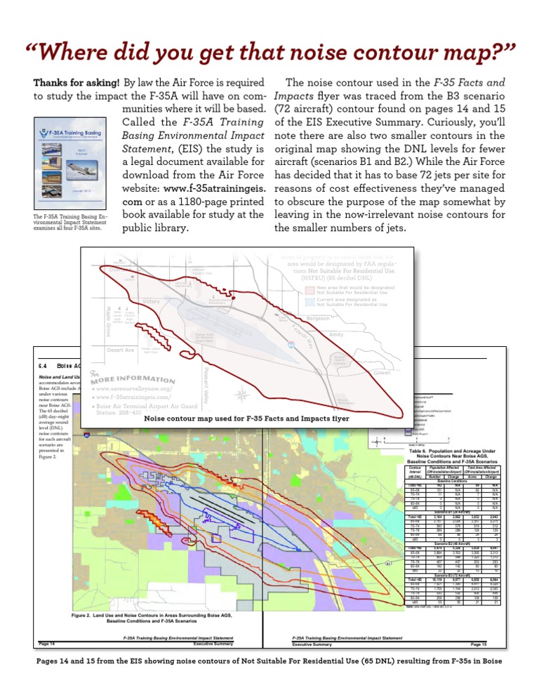 F-35 Noise Contour Map Backgrounder | PDF | Lockheed Martin F 35 ...