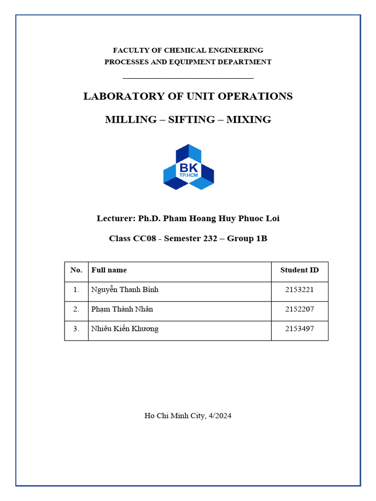 Final 5.milling Sifting Mixingcomplete | PDF | Mill (Grinding ...