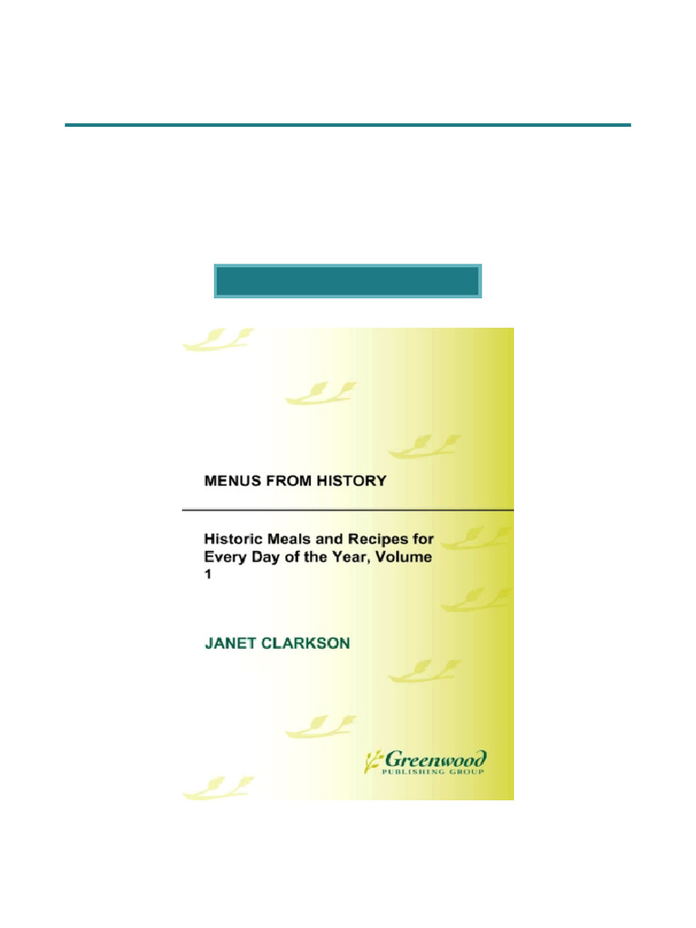 Bestseller List Menus From History (2 Volumes) Historic Meals and ...