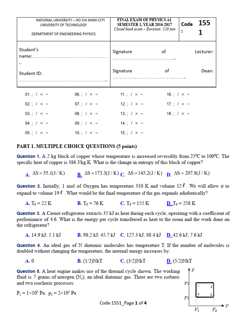 Final Exam 2016-2017-01 | PDF | Electric Field | Magnetic Field
