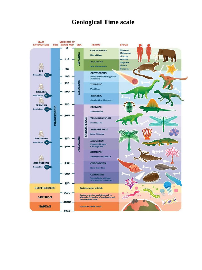 Geological Time scale | PDF | Rock (Geology) | Earth