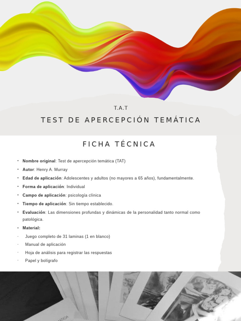 Test de Apercepción Temática | PDF | Conceptos psicologicos | Ciencias ...