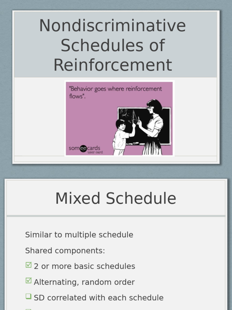 Mixed Tandem Schedules of Reinforcement | PDF