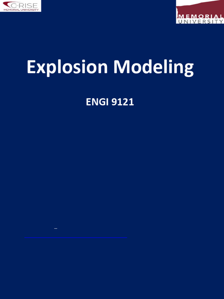 WEEKS 2 and 3c Explosion Modeling | PDF | Explosion | Combustion