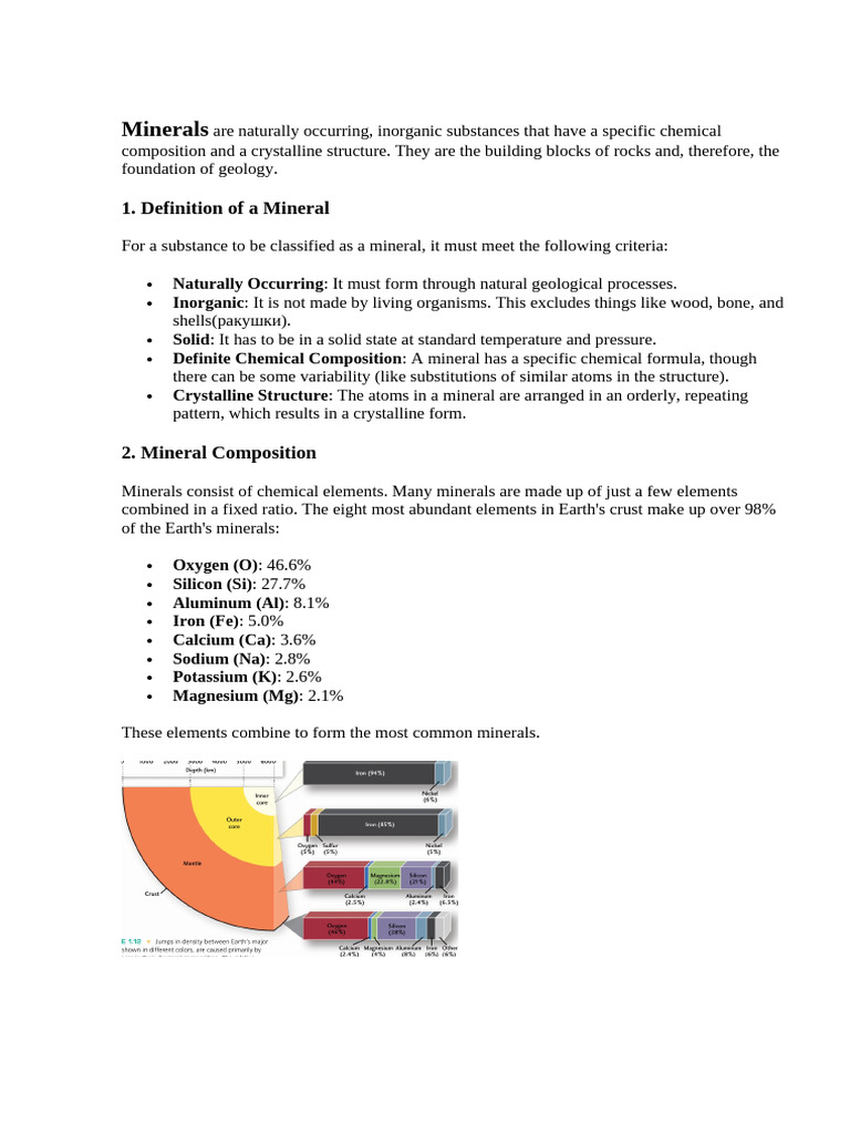 MINERALS AND ROCKS | PDF | Minerals | Rock (Geology)