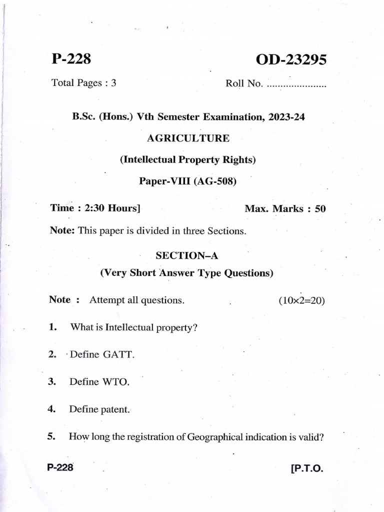 Intellectual Property Rights | PDF | Intellectual Property | Trips ...