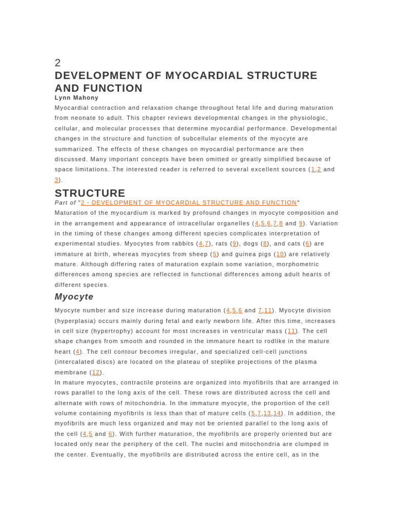 Myocardial Development: Structure & Function | PDF | Muscle Contraction ...