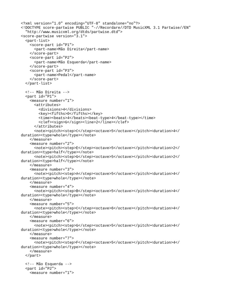 Introducao Orgao - Musicxml | PDF