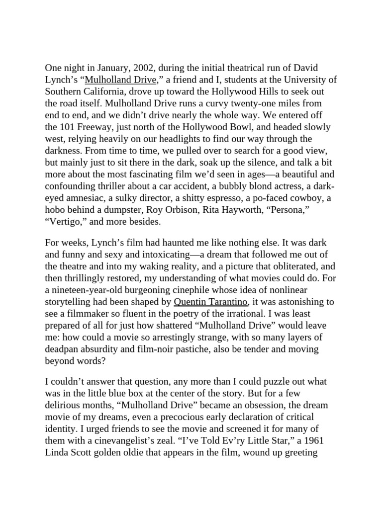 Justin Chang - Letter From Los Angeles - Mourning David Lynch in A City ...