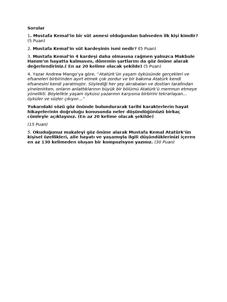 12 İnklap Çalışma | PDF