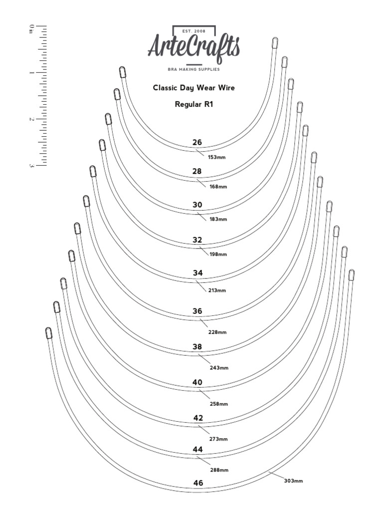 Underwire Size Chart 30 56 | PDF