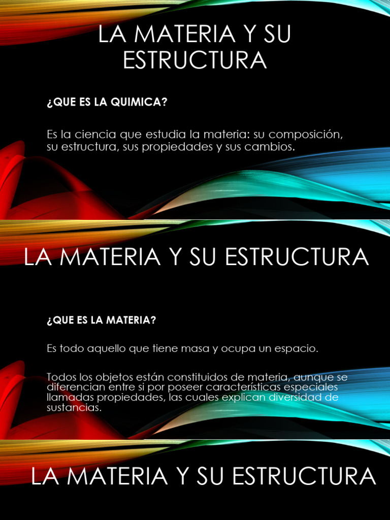 LA MATERIA Y SU ESTRUCTURA | PDF | Importar | Sustancias químicas