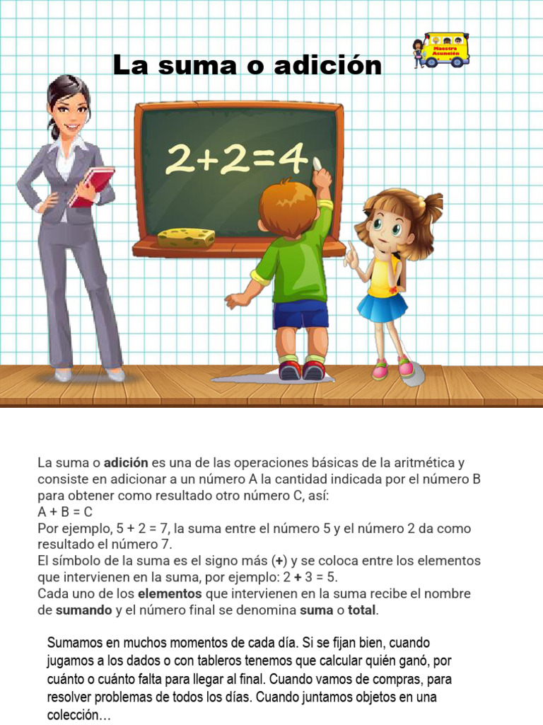 Adicion o Suma | PDF | Matemática Elemental | Epistemología de la ciencia