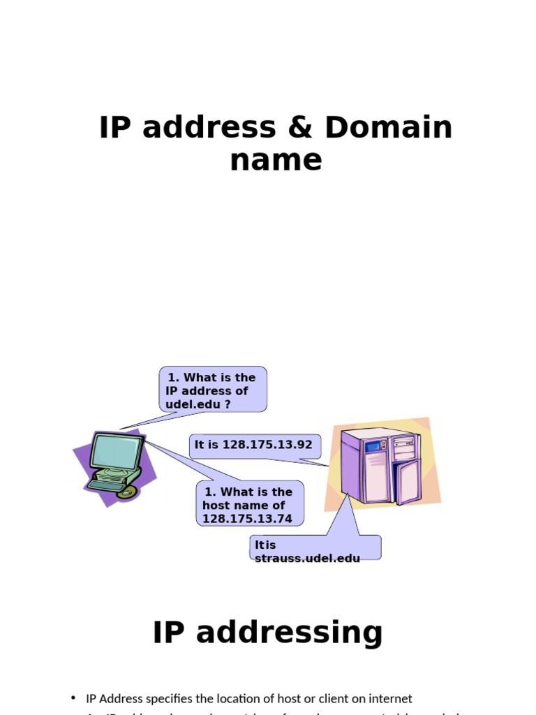 IP address & Domain name | PDF | Domain Name System | Ip Address