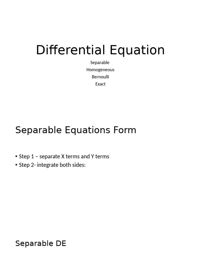 Lec - 15 - Differential Equation - 2 | PDF