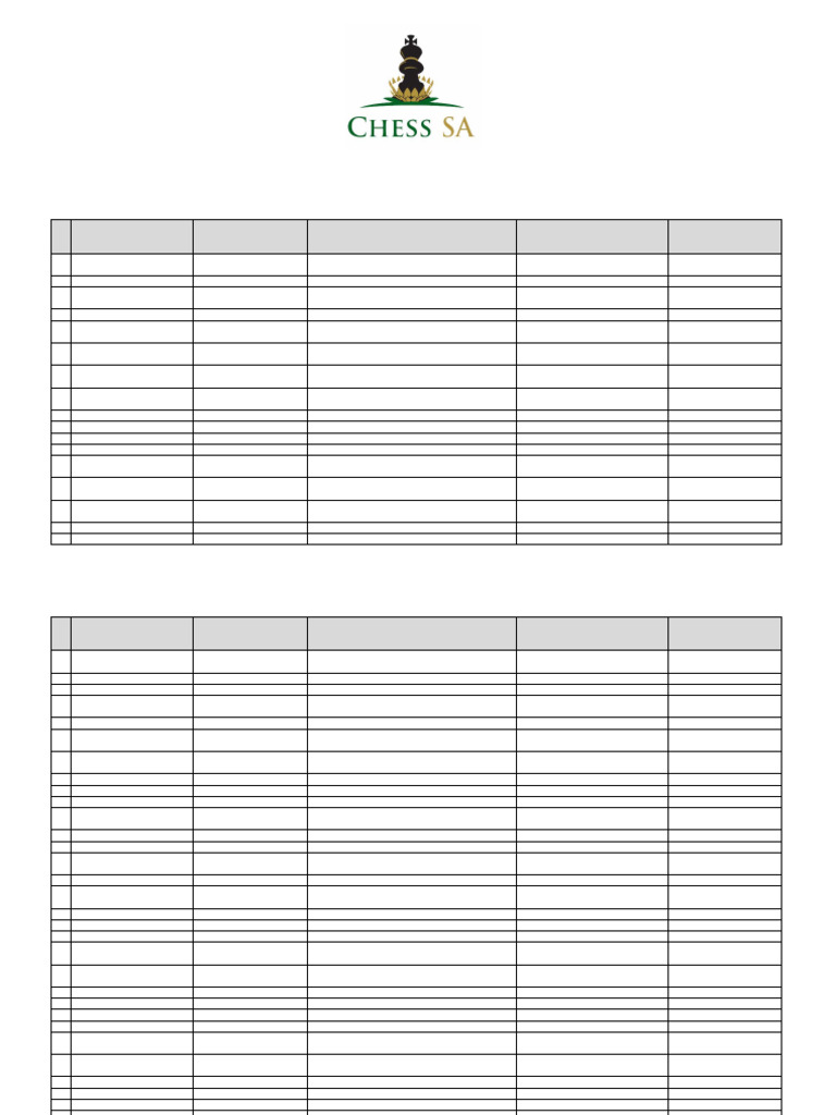 Chess Club Registration Update | PDF | South Africa | Abstract Strategy ...
