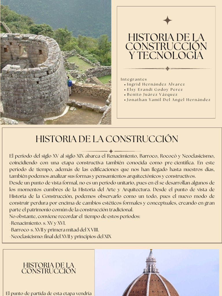 HISTORIA DE LA CONSTRUCCION Y TECNOLOGIA | PDF | Renacimiento | Barroco