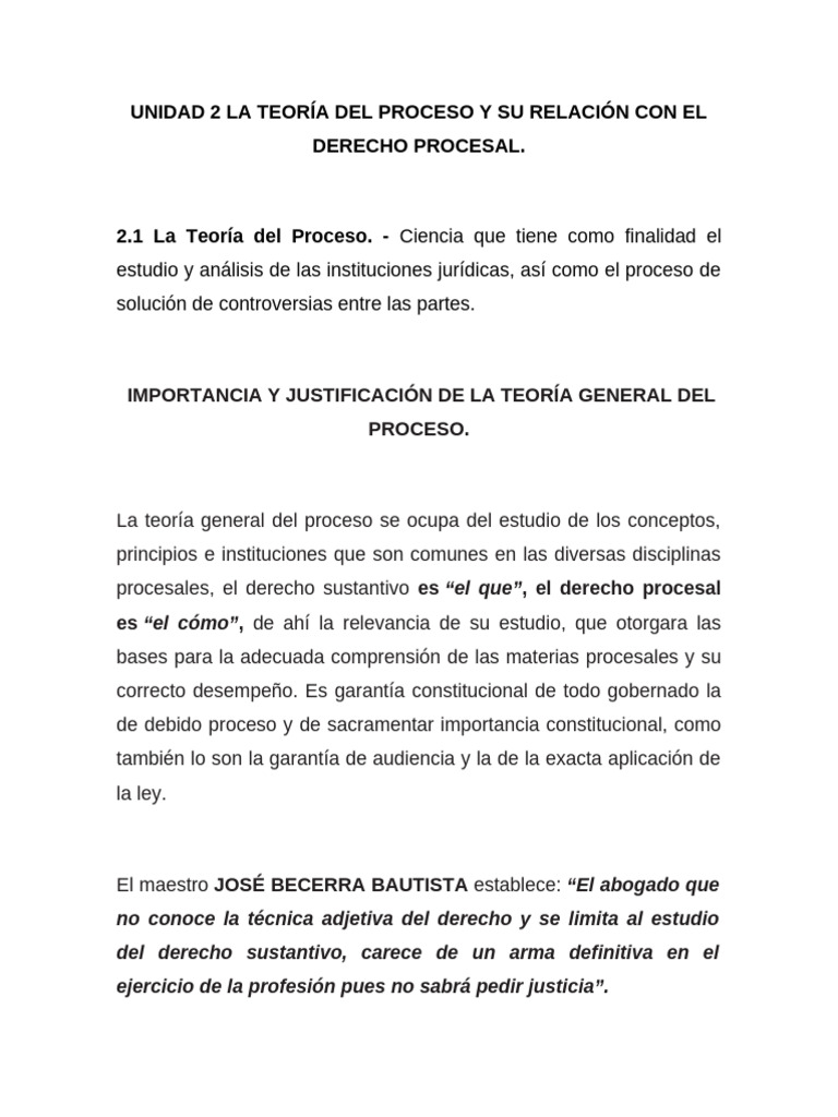 Teoría del Proceso y Derecho Procesal | PDF | Ley procesal | Jurisdicción