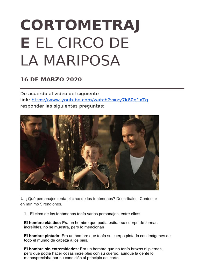 El Circo de la Mariposa: Transformación y Valor | PDF