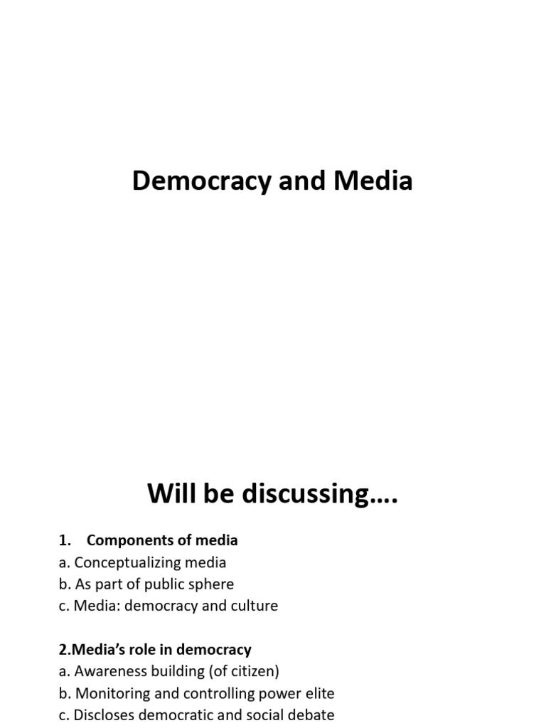 Democracy and Media I | PDF | Democracy | Political Ideologies