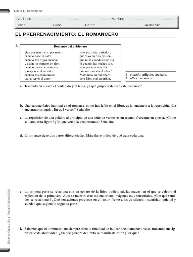 Actividades Complementarias El Prerrenacimiento - 0699231 | PDF