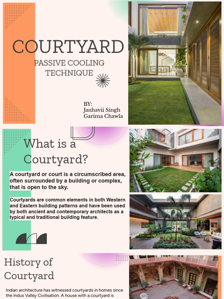 Courtyard Passive Cooling Techniques | PDF | Courtyard | Ventilation ...