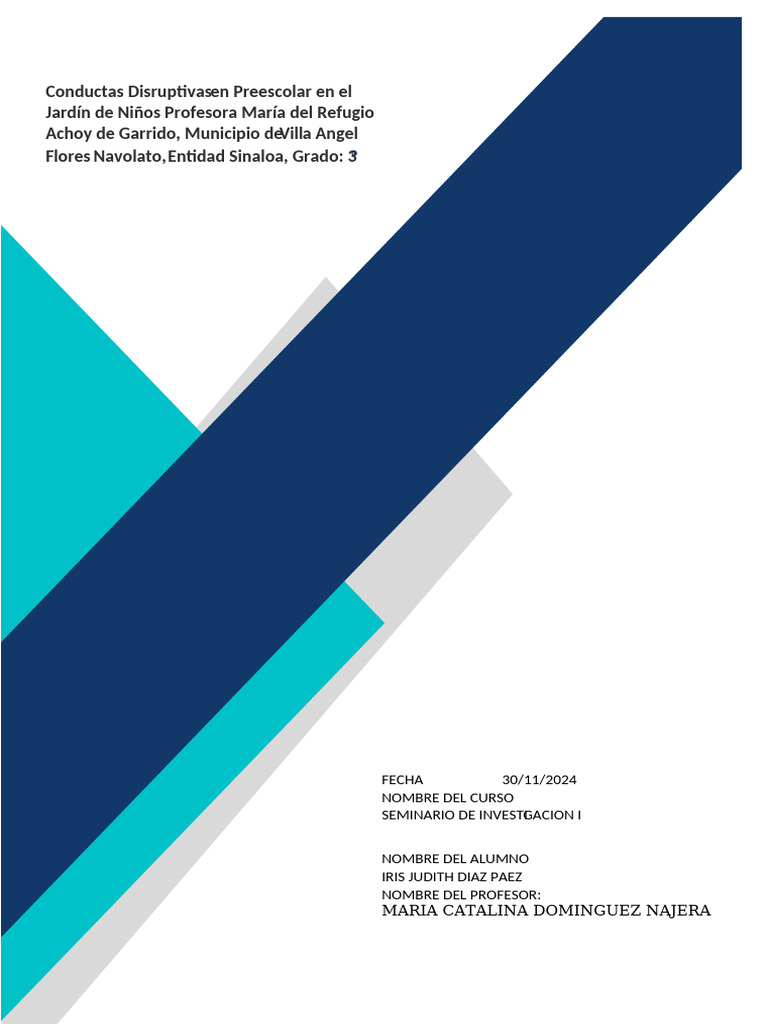 Diaz-Paez-Iris Judith | PDF | Comportamiento | Educación de la primera ...