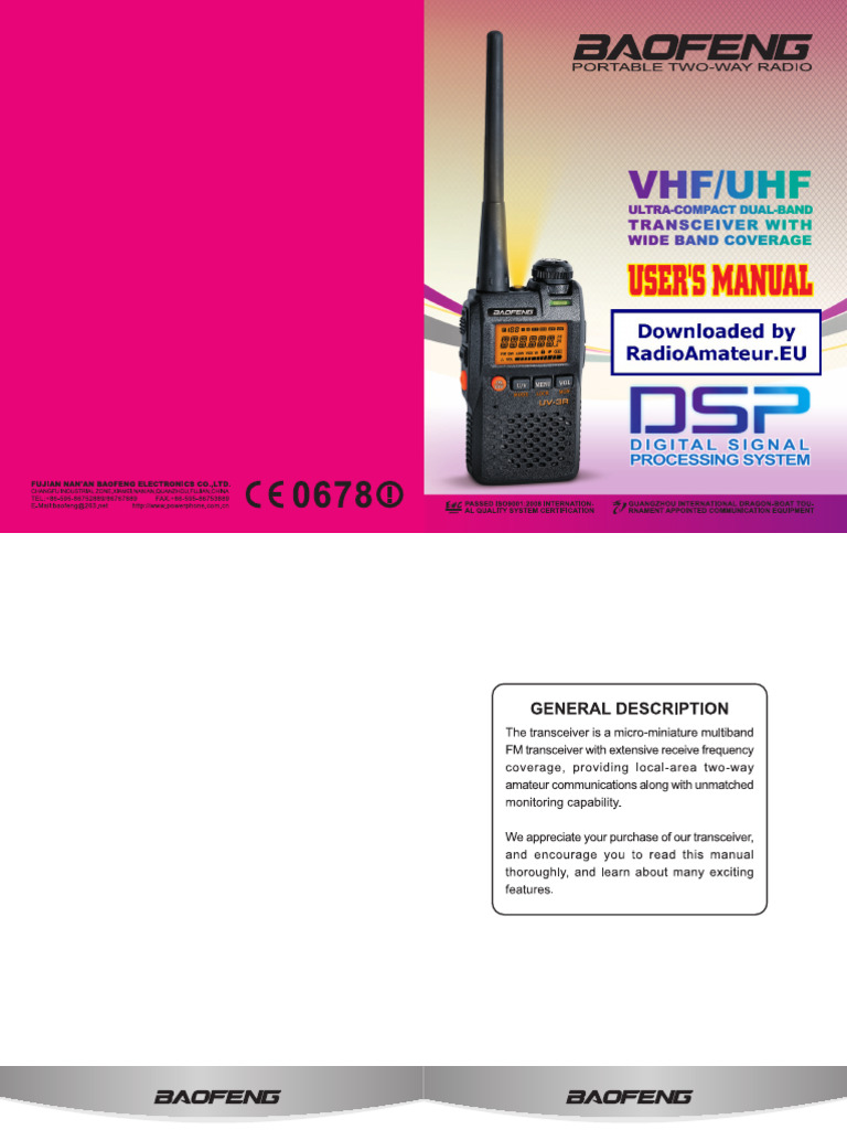 1478_Baofeng_UV-3R_user_18_Menus | PDF