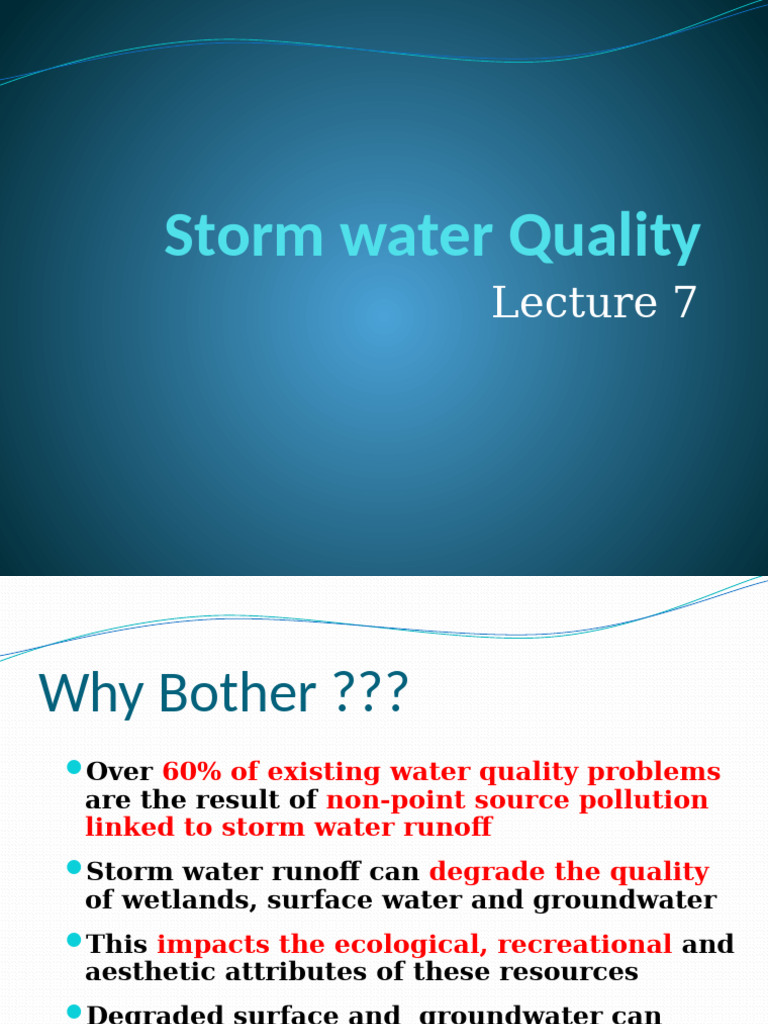 Stormwater Quality and Management Issues | PDF | Stormwater | Surface ...