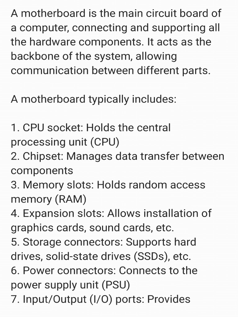 Motherboard | PDF