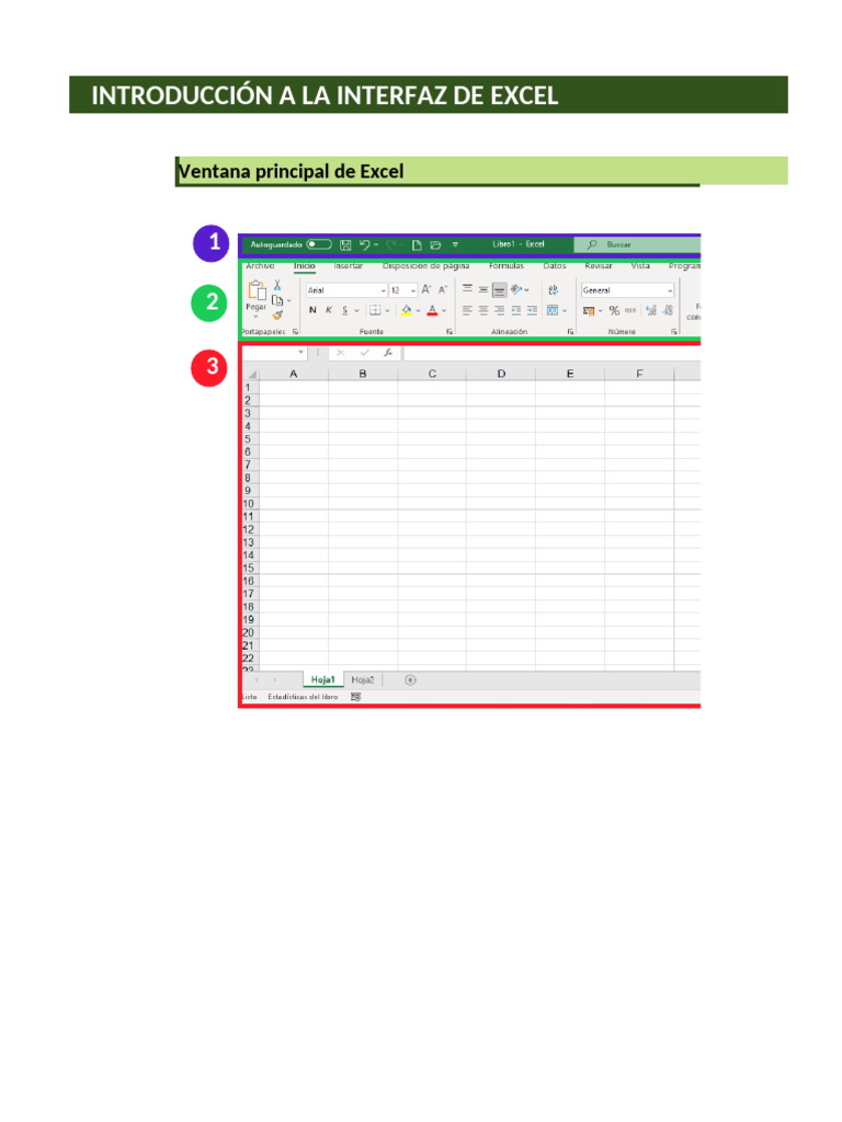 UNIDAD I-INTERFAZ DE EXCEL(1) | PDF | Microsoft Excel | Ventana (informática)