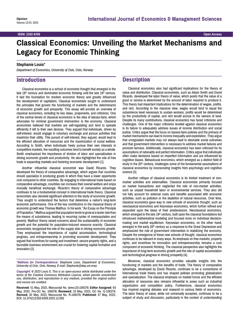 Classical-Economics-Unveiling-The-Market-Mechanisms-And-Legacy-For ...