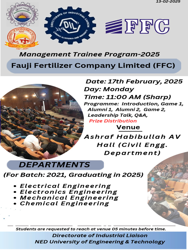 Management Trainee Program 2025 by Fauji Fertilizer Company Limited ...
