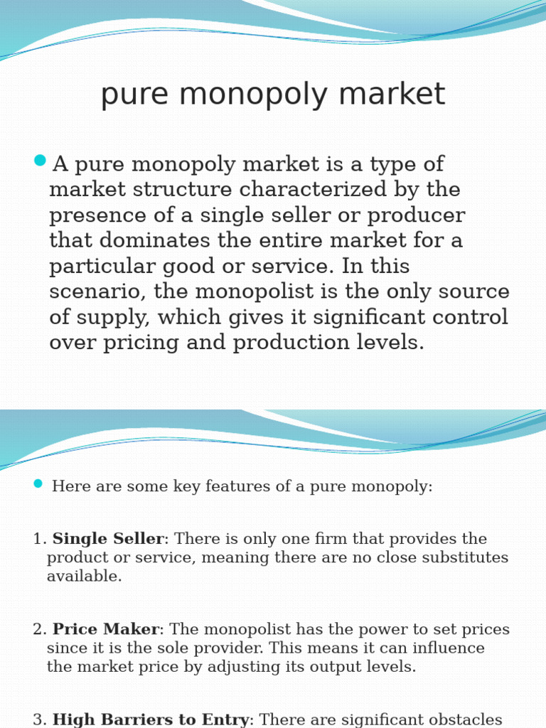 Understanding Pure Monopoly Markets | PDF | Monopoly | Profit (Economics)